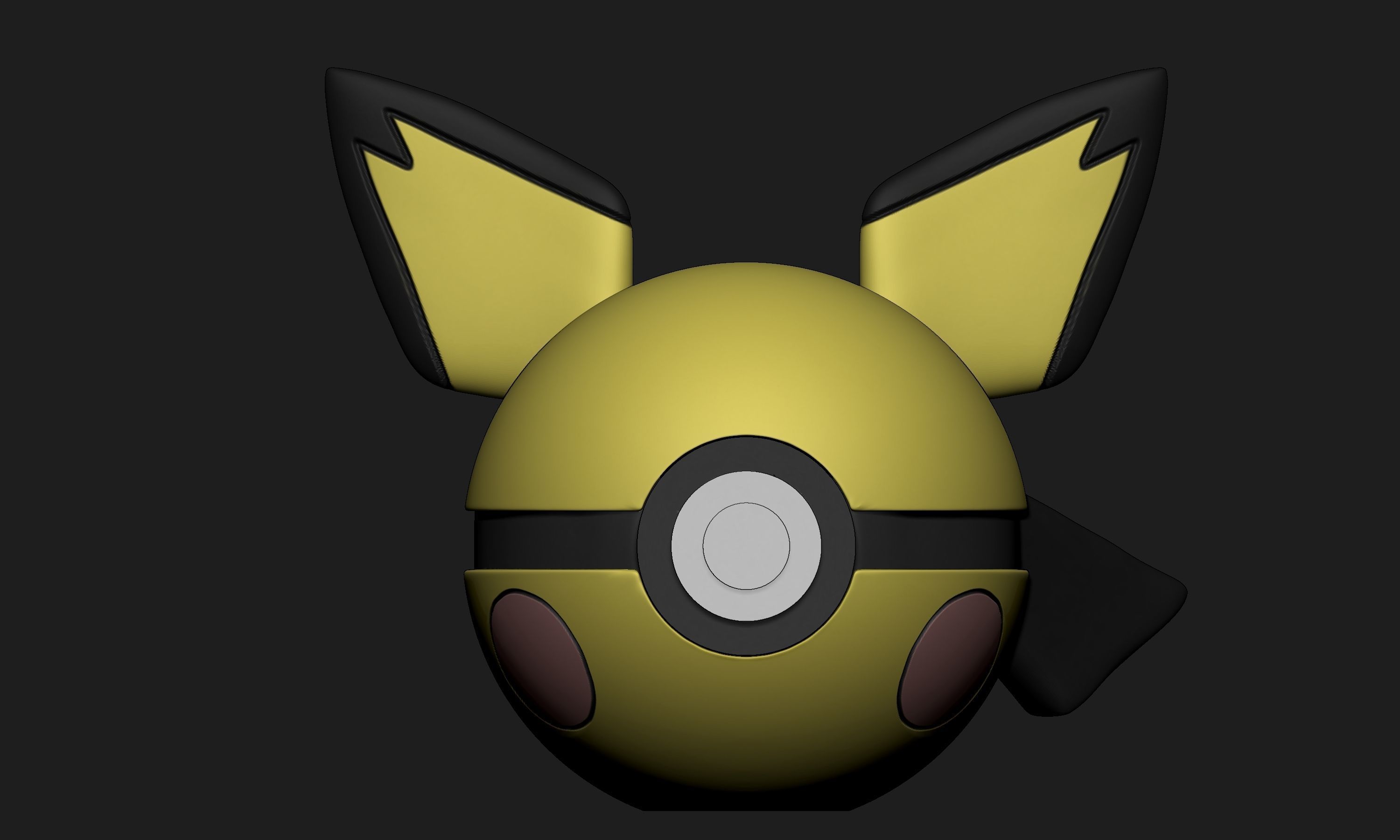 Pokemon Pichu Pokeball 3D model 3D printable | CGTrader
