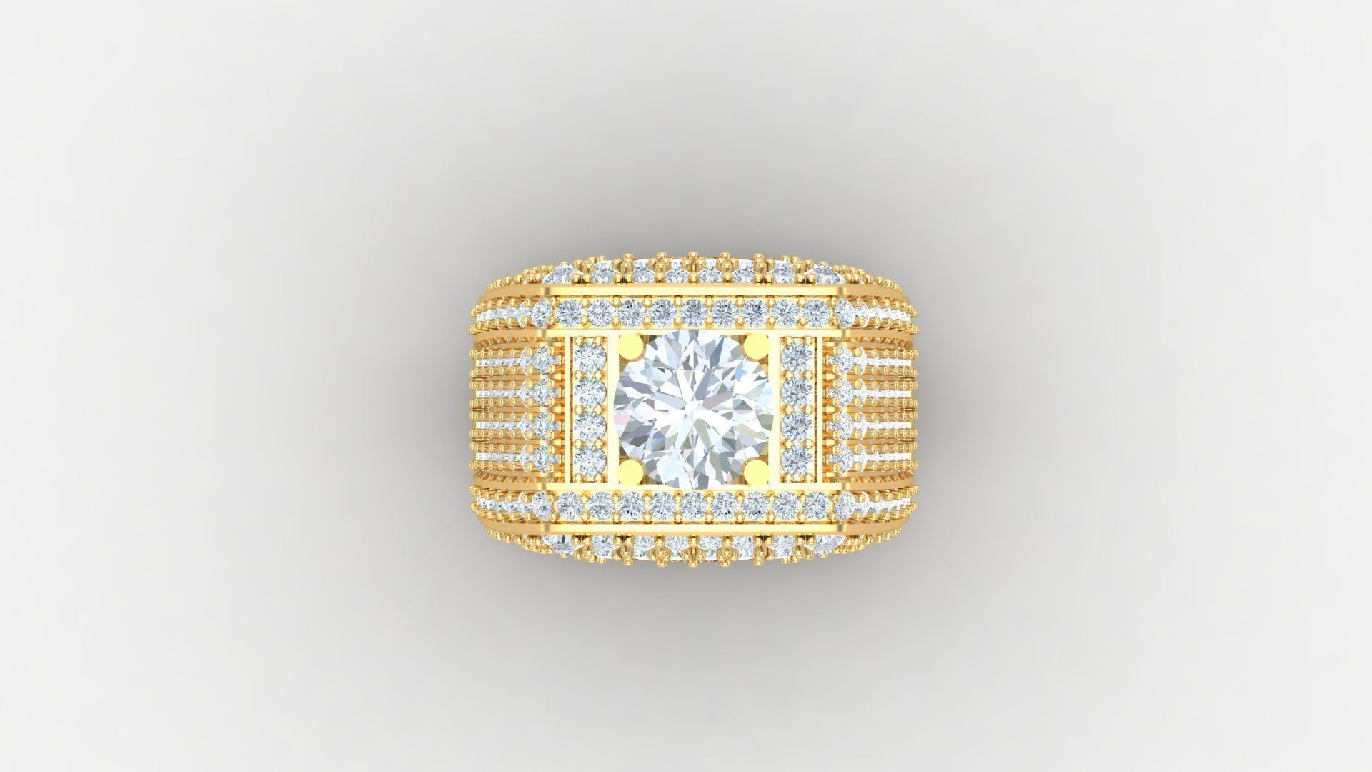 Diamond Man Ring Cad MR 60 3D model 3D printable | CGTrader