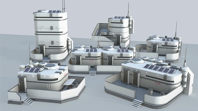 Scifi house collection | CGTrader