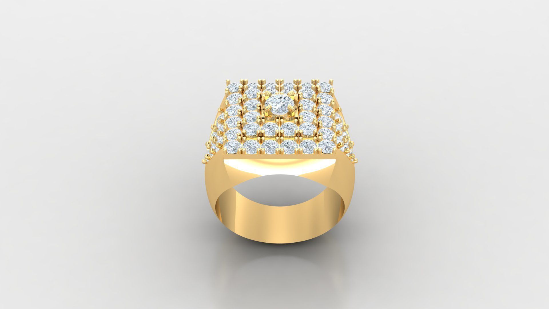 Diamond Man Ring Cad MR 5 3D model 3D printable | CGTrader