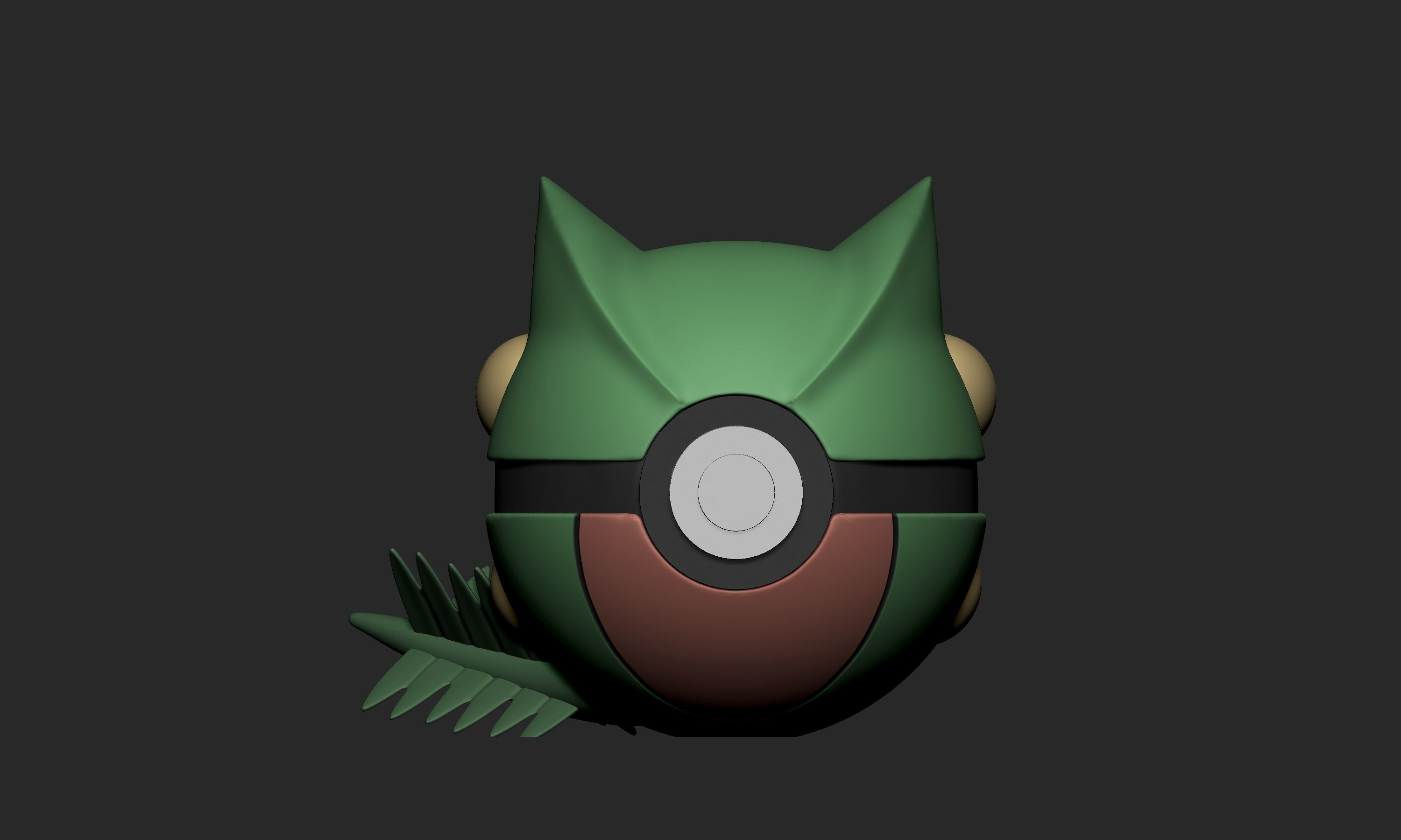 Pokemon Sceptile Pokebal 3D model 3D printable | CGTrader