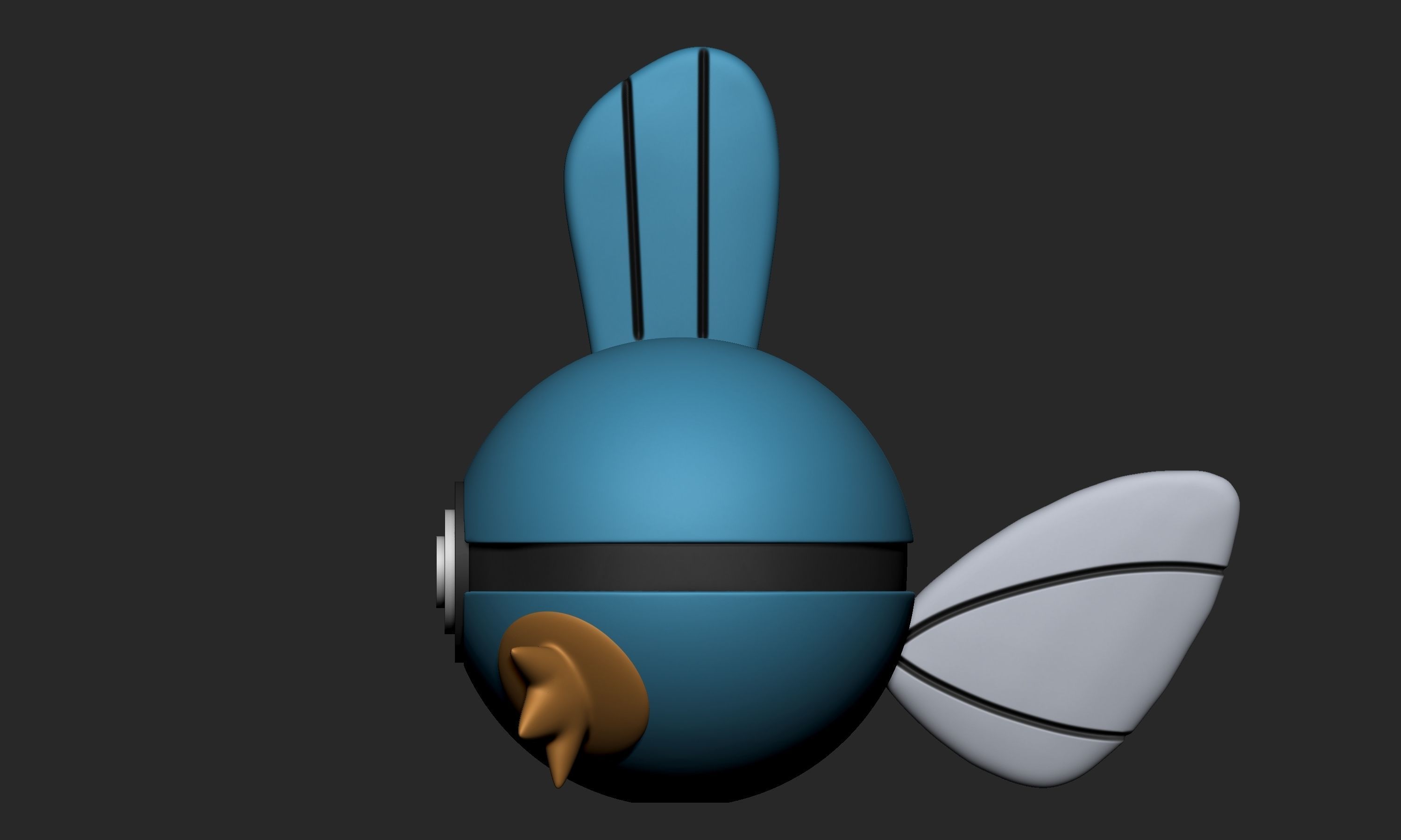 Pokemon Mudkip Pokeball 3D model 3D printable | CGTrader