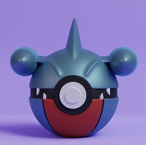 Pokemon Gible Pokeball 3D model 3D printable | CGTrader