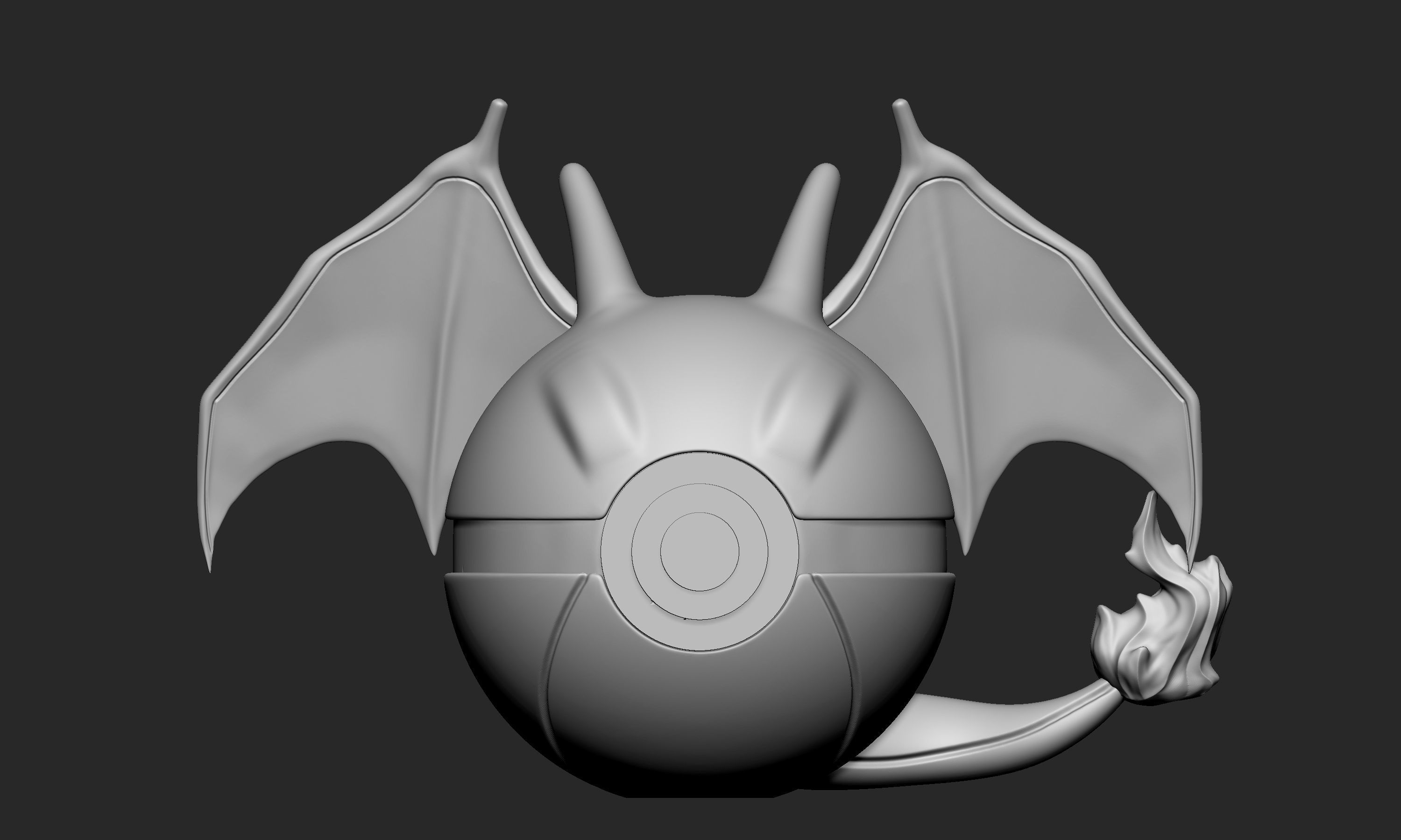 Pokemon Charizard Pokeball 3D model 3D printable | CGTrader
