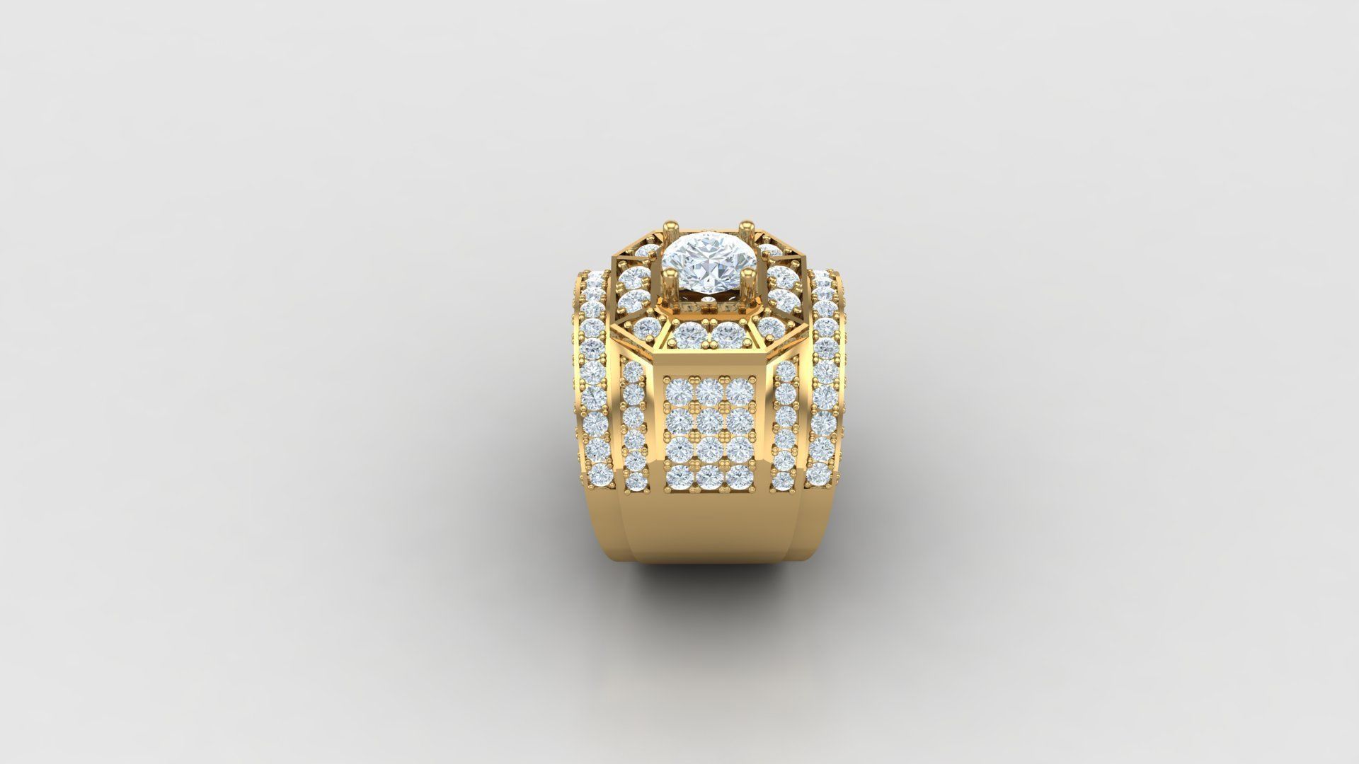Diamond Man Ring Cad MR 356 3D model 3D printable | CGTrader
