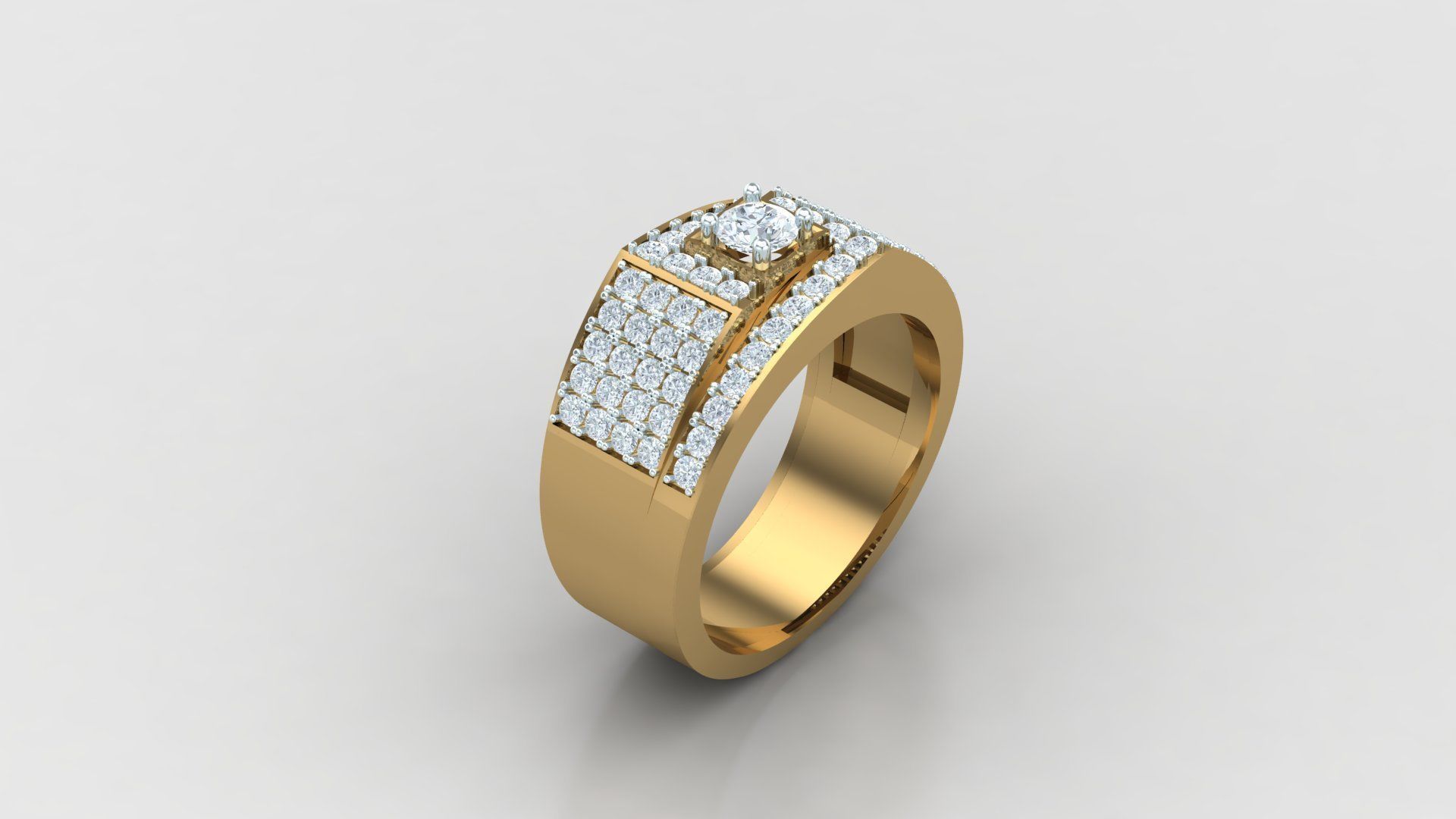 Diamond Man Ring Cad MR 335 3D model 3D printable | CGTrader