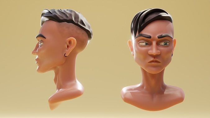 Male head 3D model | CGTrader