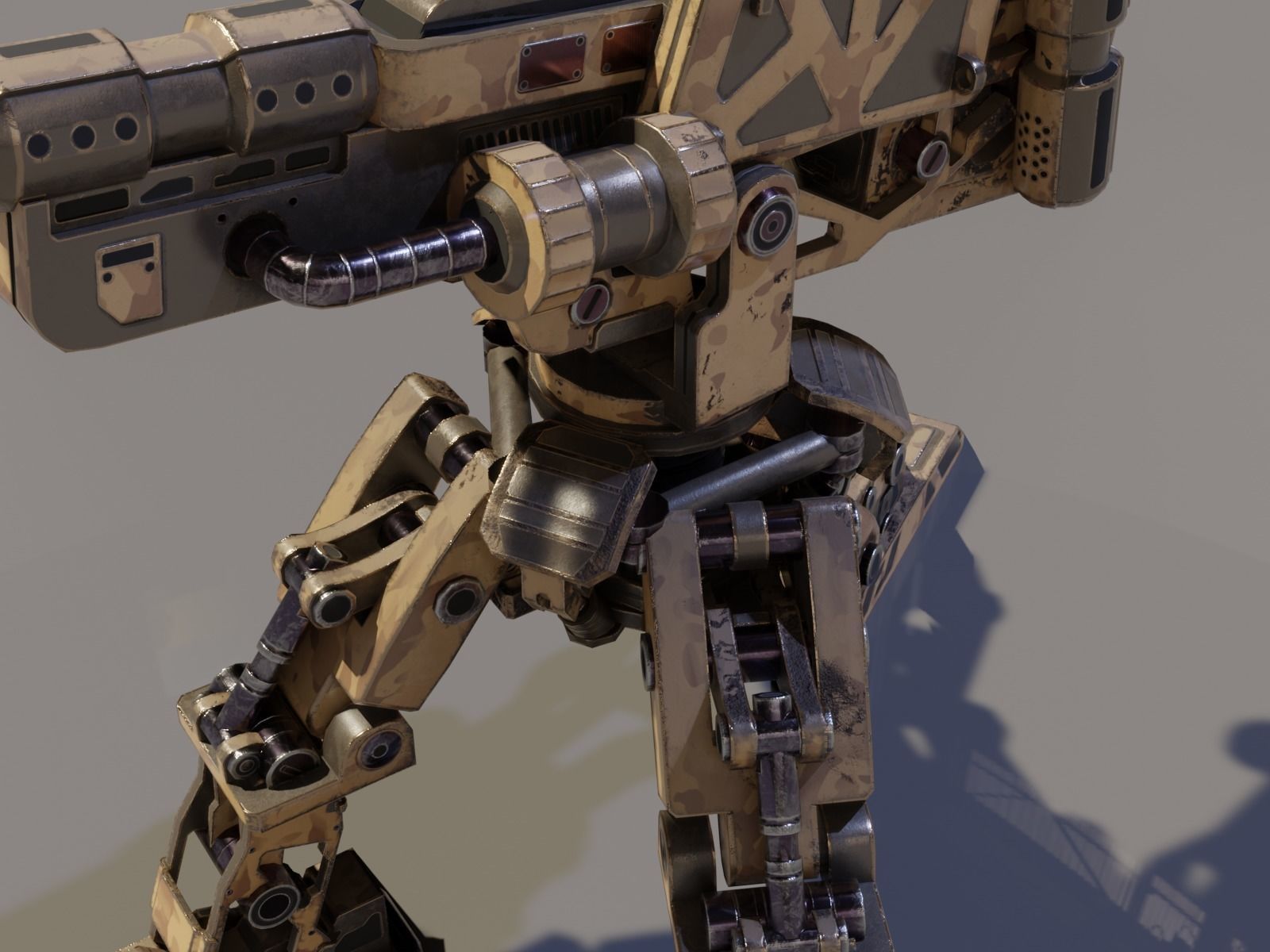 3D model Game ready sentry gun turret Unreal Engine Unity VR / AR / low ...