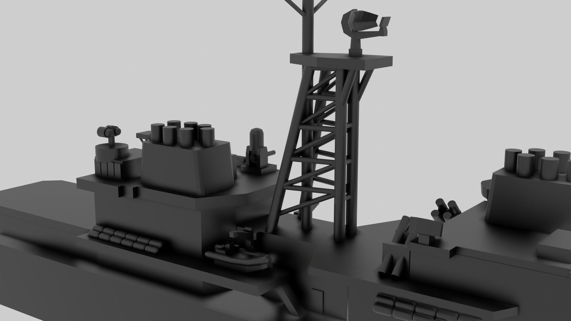 USS Spruance - Model for small scale printing 3D model 3D printable ...