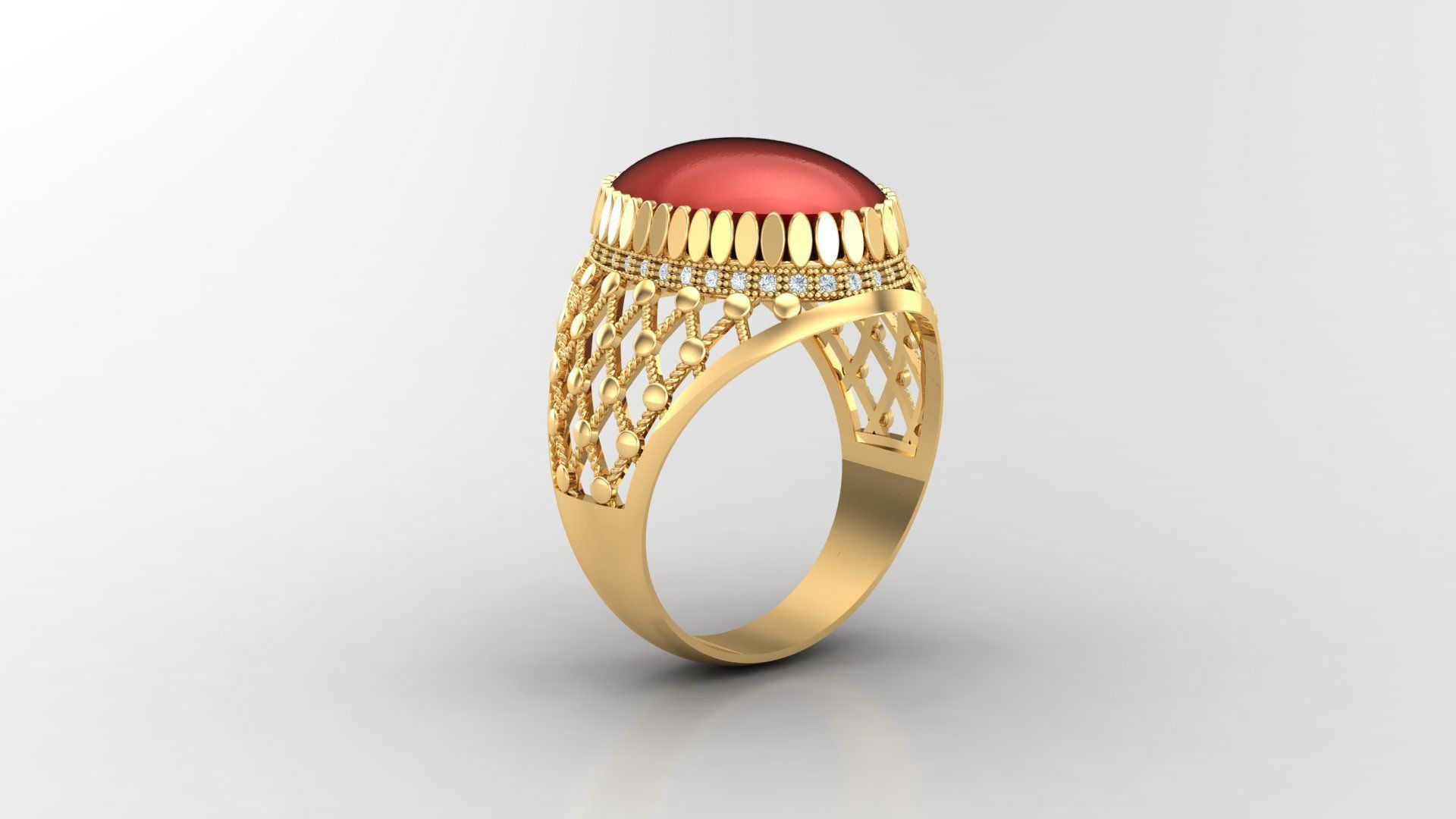 Diamond Man Ring Cad MR 220 3D model 3D printable | CGTrader