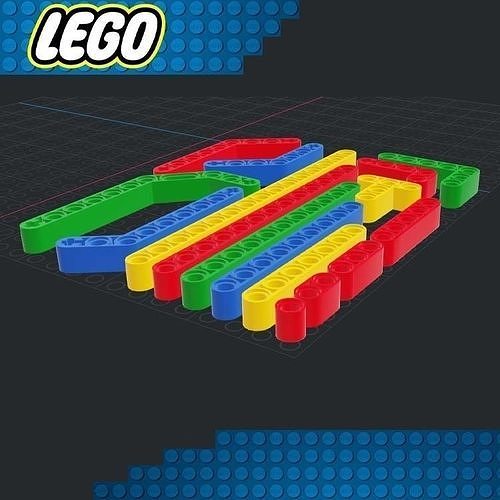 Lego - Beams 3D model 3D printable | CGTrader
