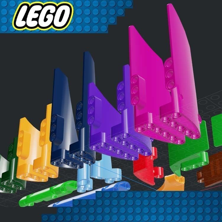 Lego - Beams Panels 3D model 3D printable | CGTrader