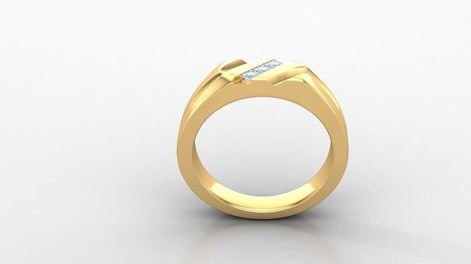 Diamond Man Ring Cad MR 214 3D model 3D printable | CGTrader