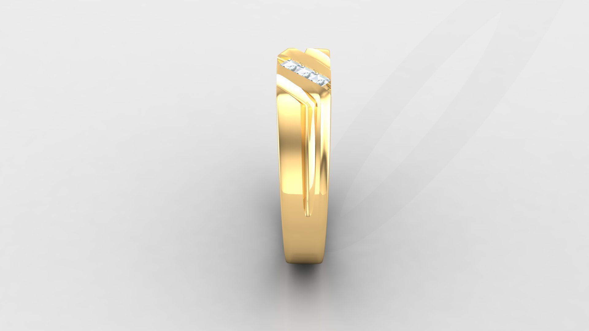 Diamond Man Ring Cad MR 214 3D model 3D printable | CGTrader