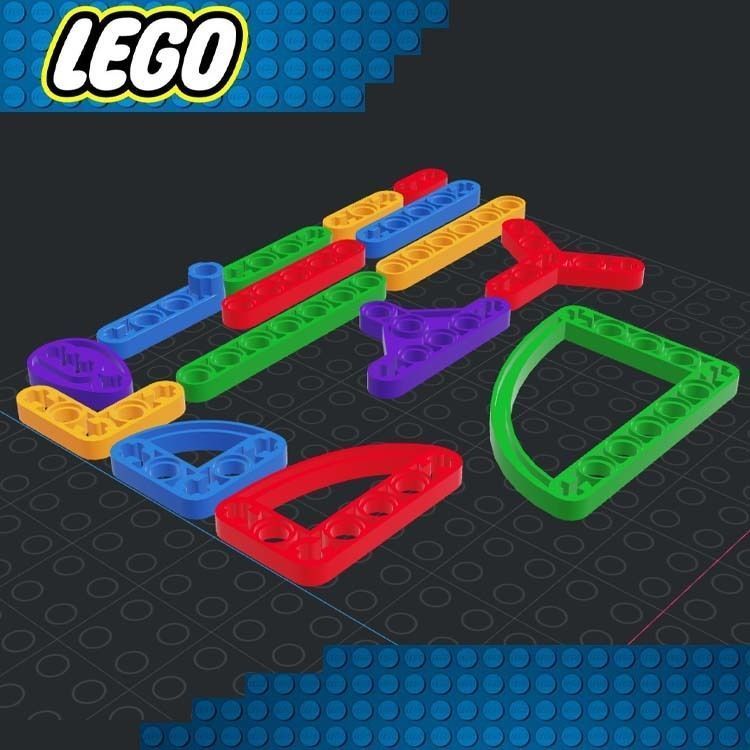 Lego - Beams Half 3D model 3D printable | CGTrader
