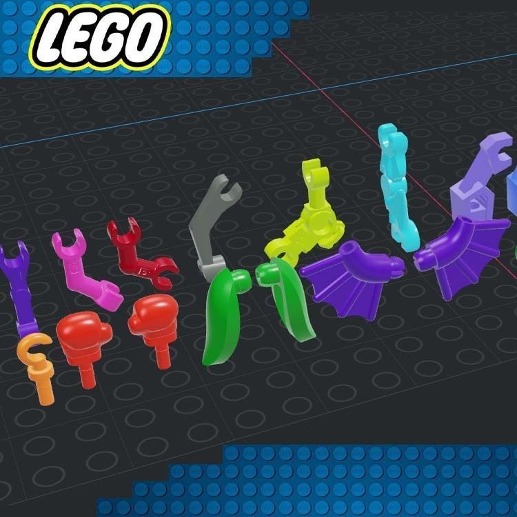 Lego - Minifigures Arms 3D model 3D printable | CGTrader