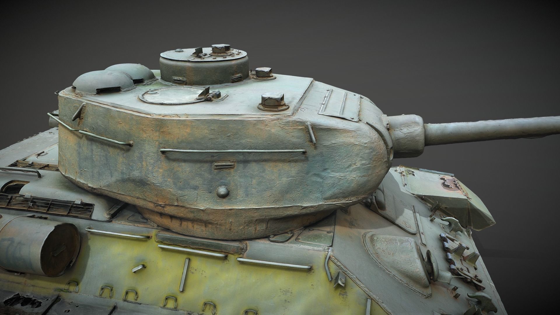 Tank T-34-85 Realistic raw scan 3D model | CGTrader