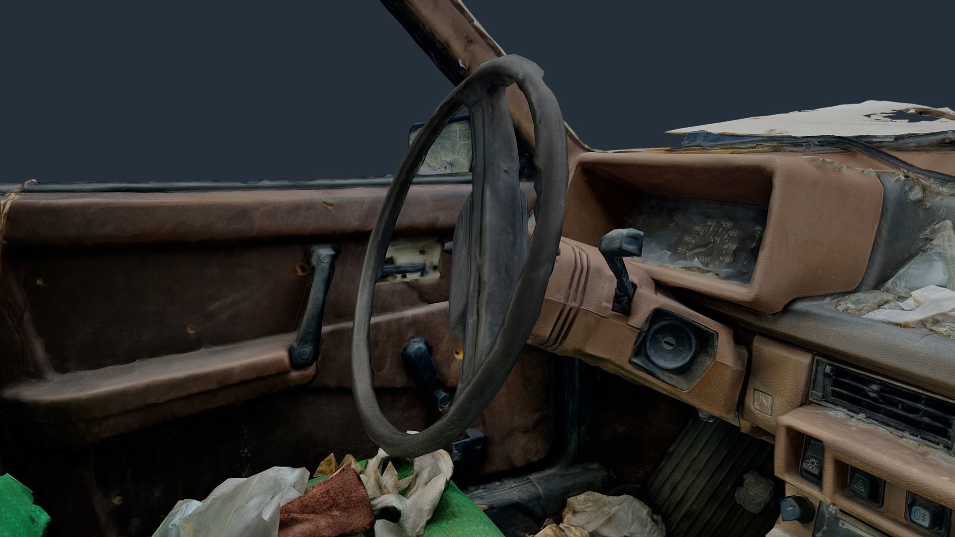 3D model VAZ Lada Sputnik 1300 Destroyed Car - Ukraine 3D model | CGTrader