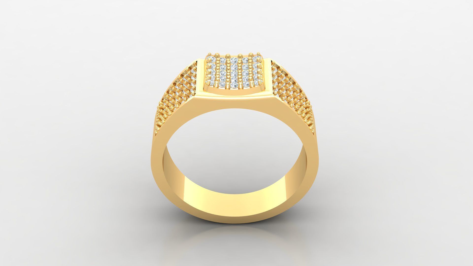 Diamond Man Ring Cad MR 147 3D model 3D printable | CGTrader