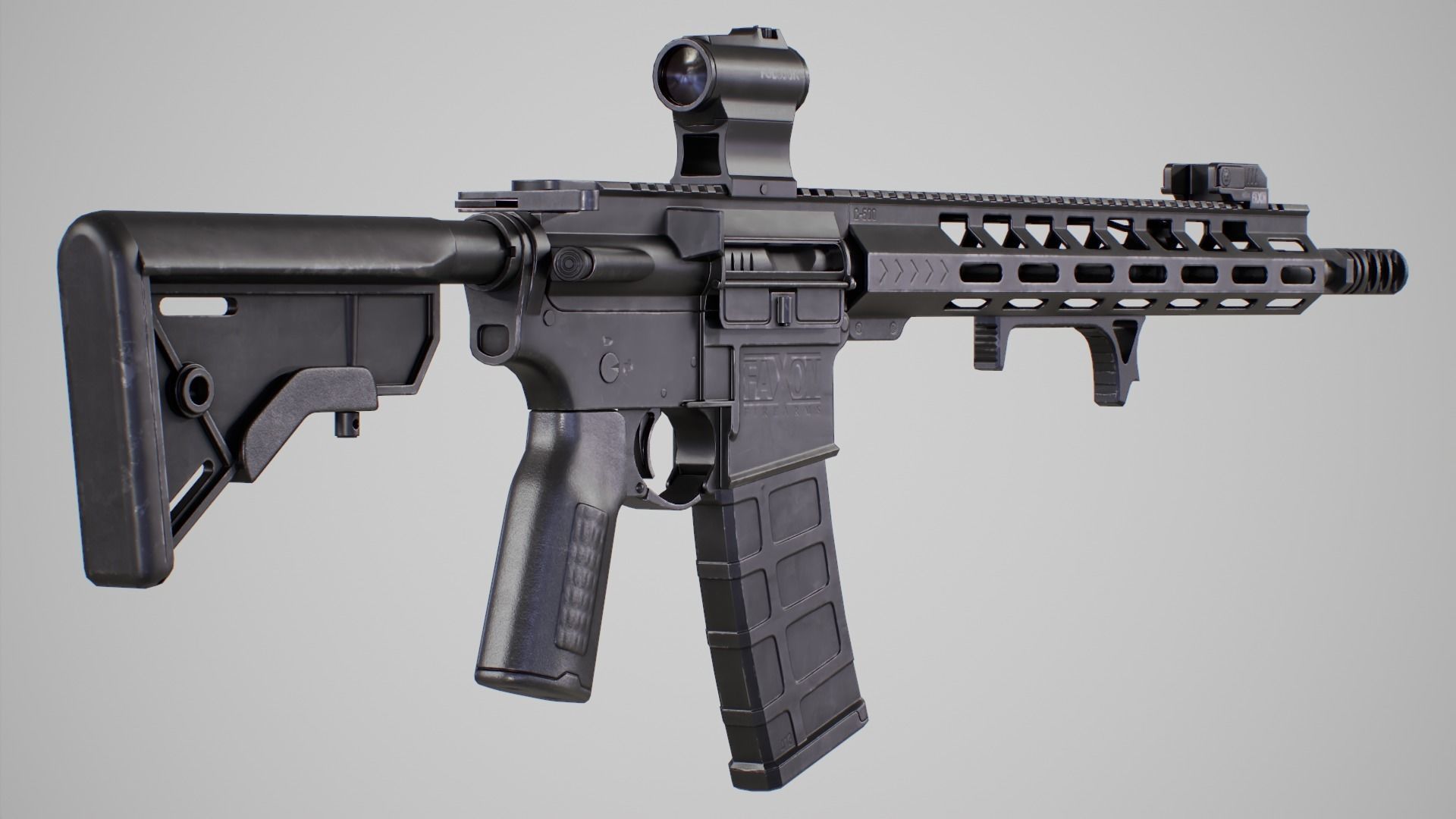 3D model AR-15 Rifle VR / AR / low-poly | CGTrader