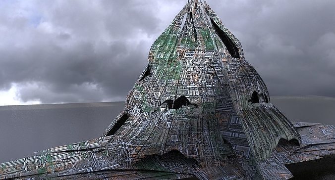 Overgown Alien temple ruin 3D model | CGTrader