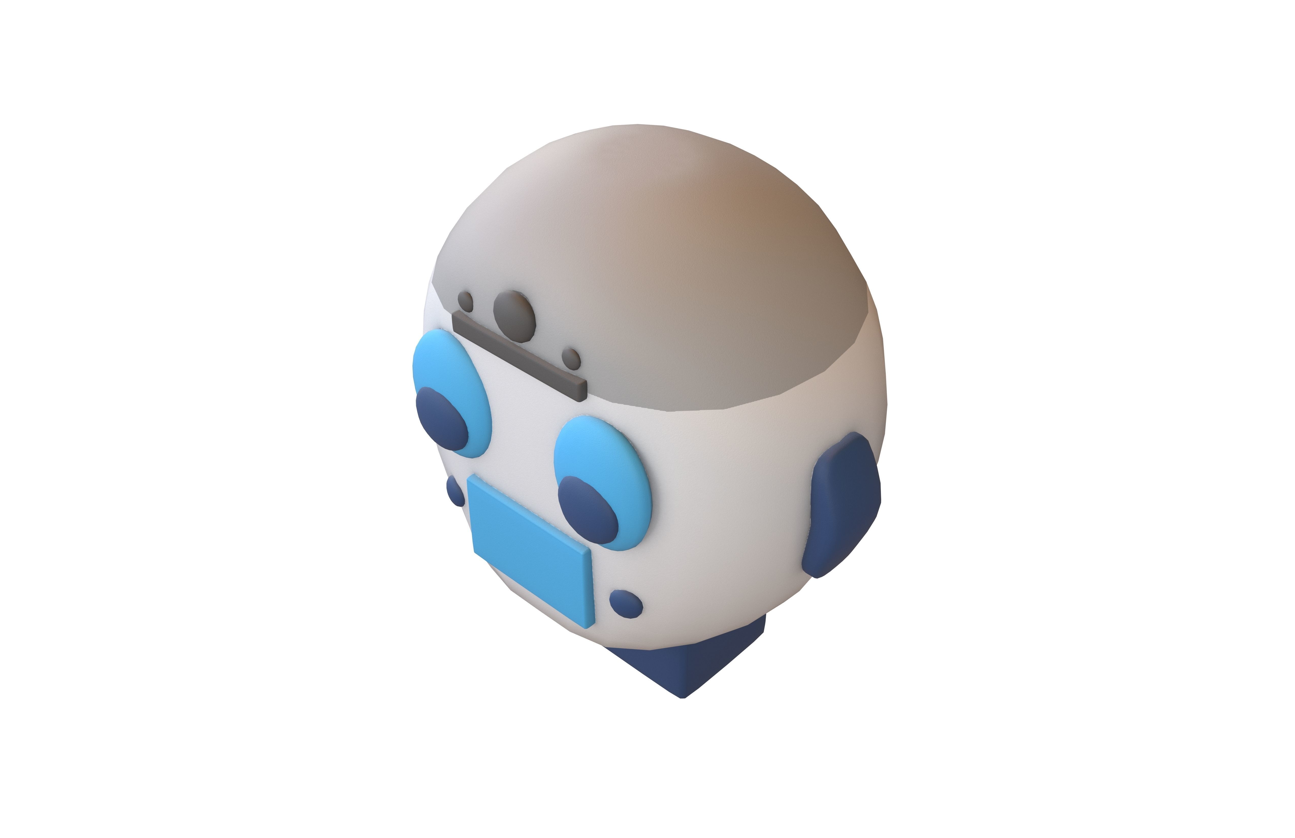 3D model Robot Head Icon v1 001 VR / AR / low-poly | CGTrader