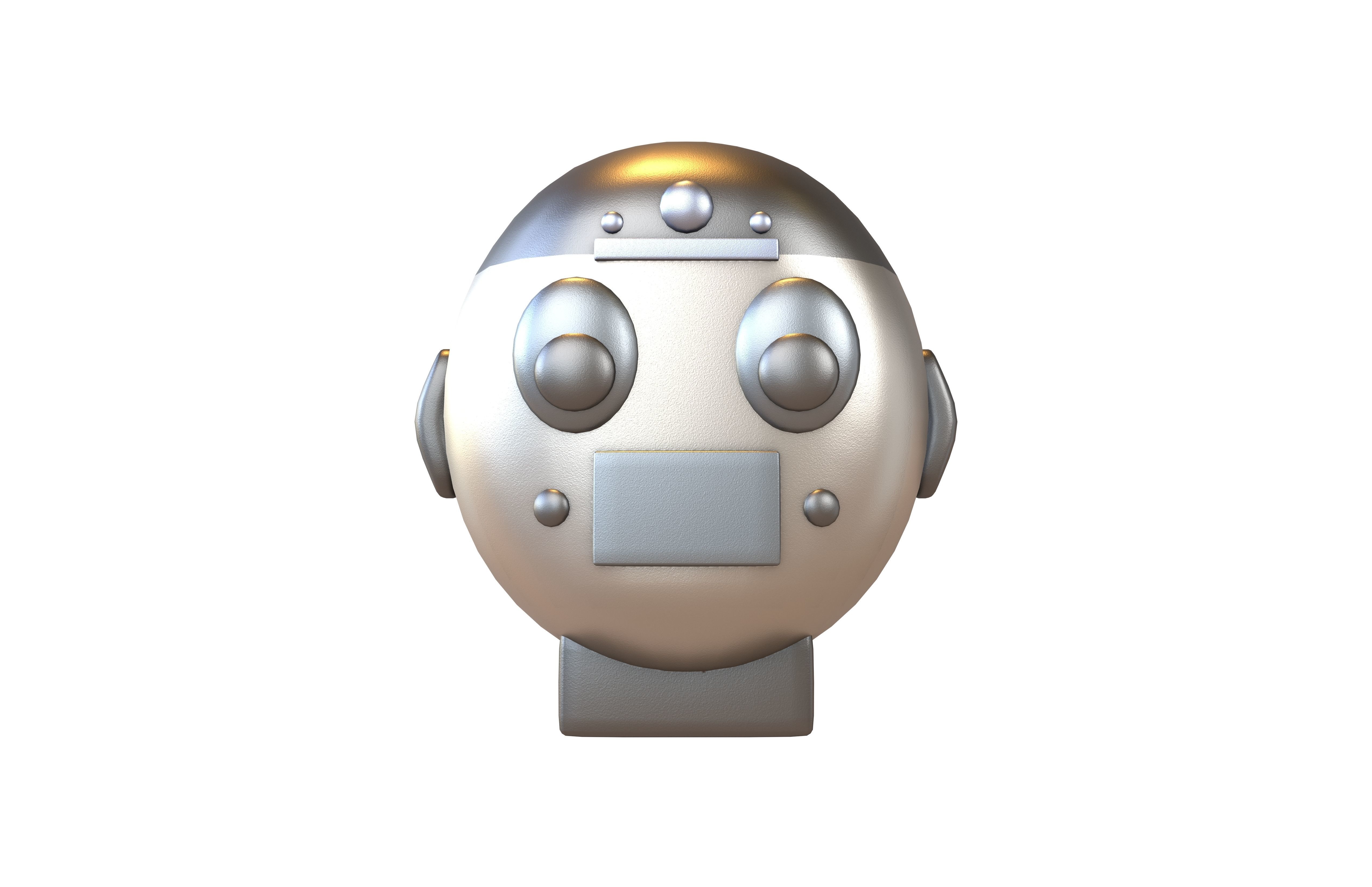 3D model Robot Head Icon v1 004 VR / AR / low-poly | CGTrader