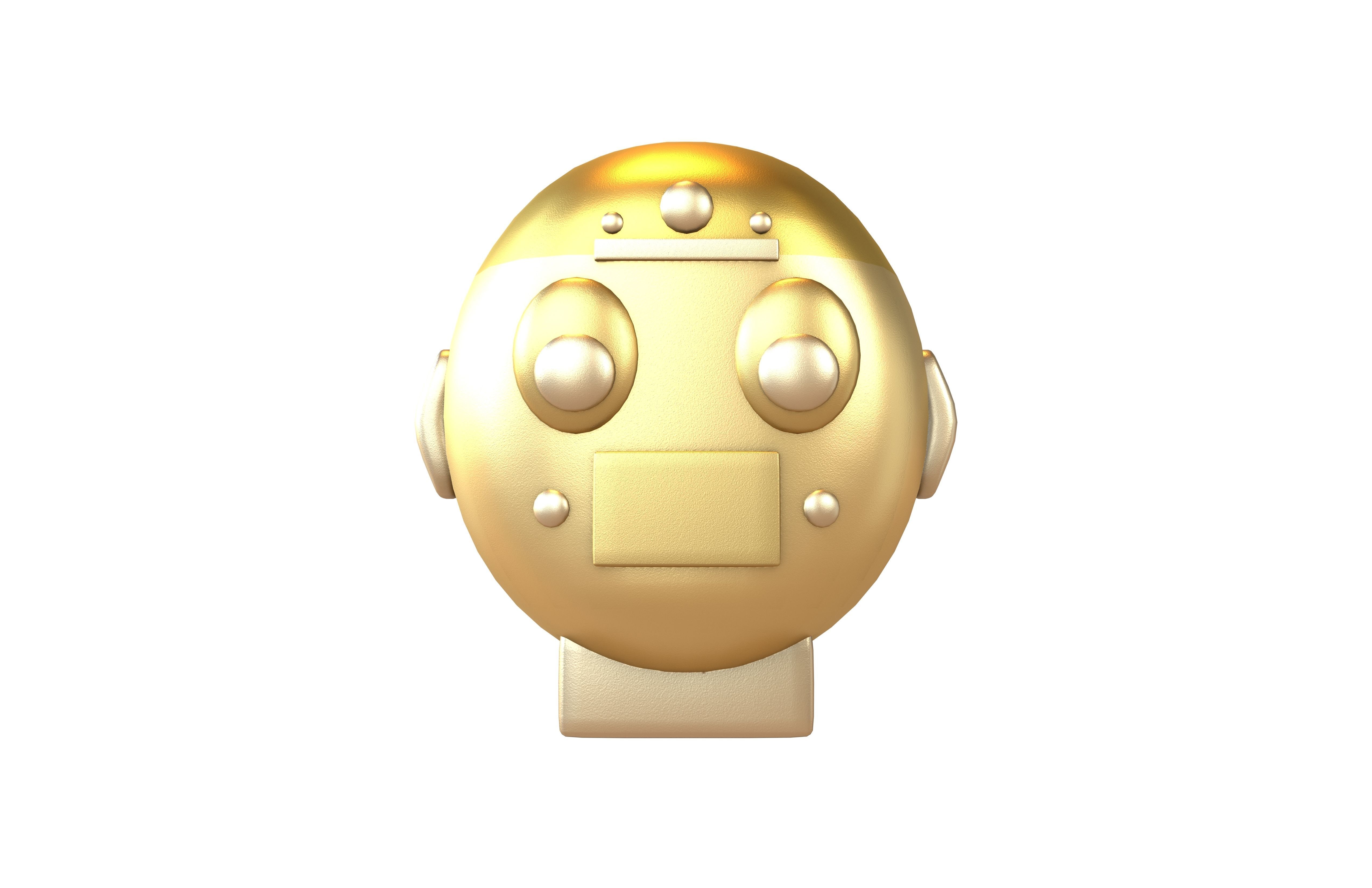 3D model Robot Head Icon v1 005 VR / AR / low-poly | CGTrader