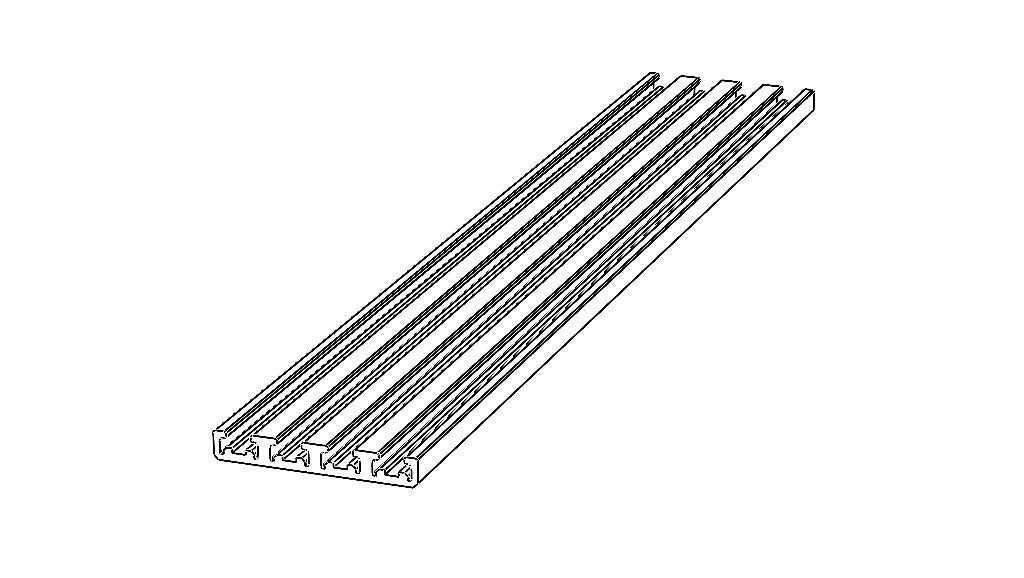 3D model Aluminum Extruded Linear Guide Rail for Jigs VR / AR / low ...