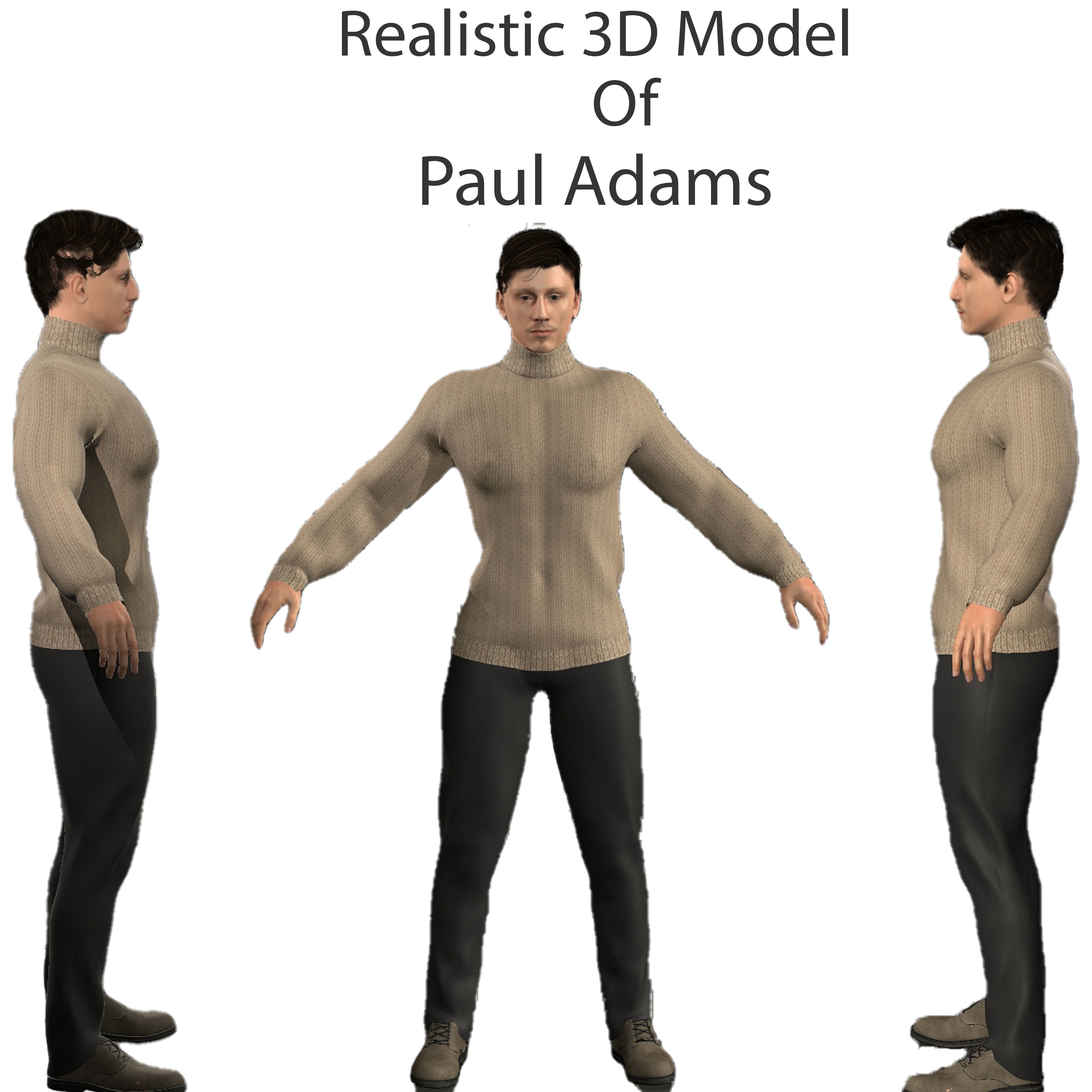 3D model Paul Adams VR / AR / low-poly | CGTrader