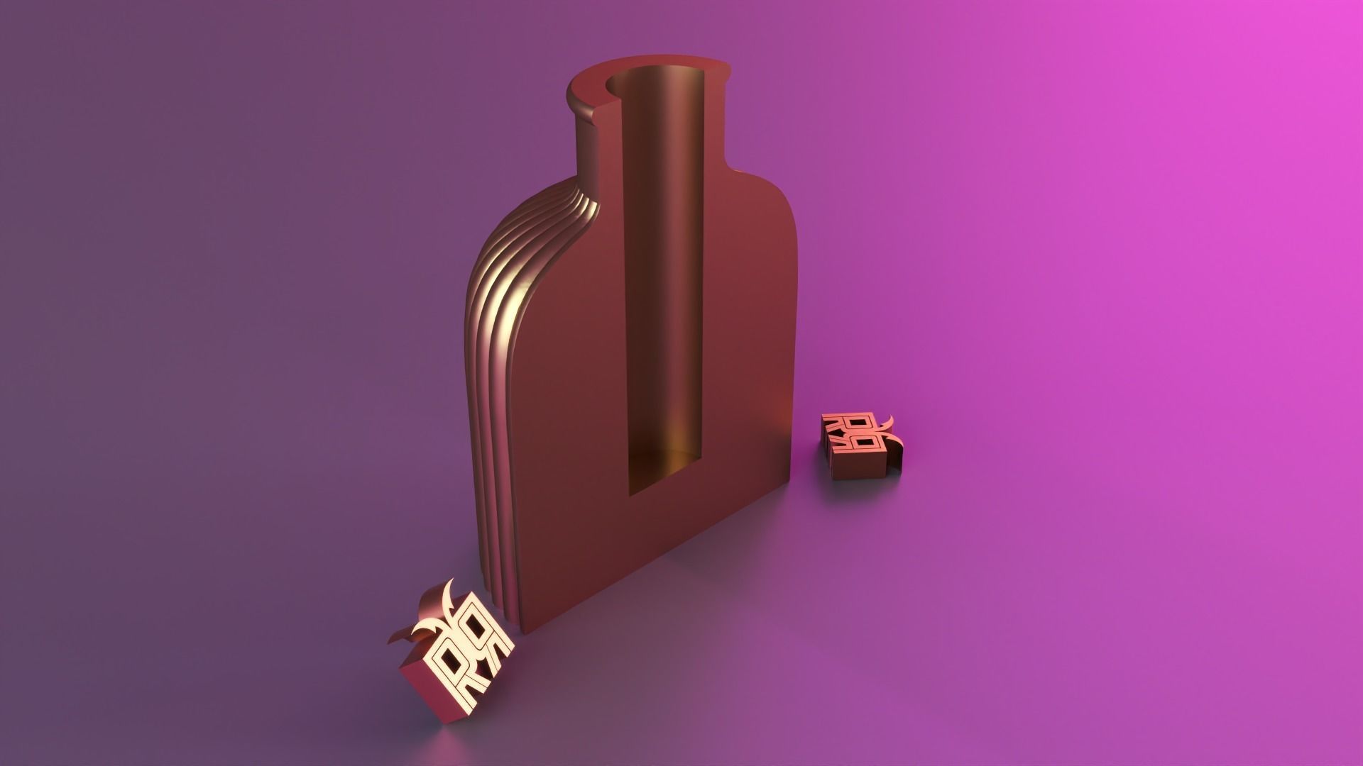 Grooved vase 3D model 3D printable | CGTrader