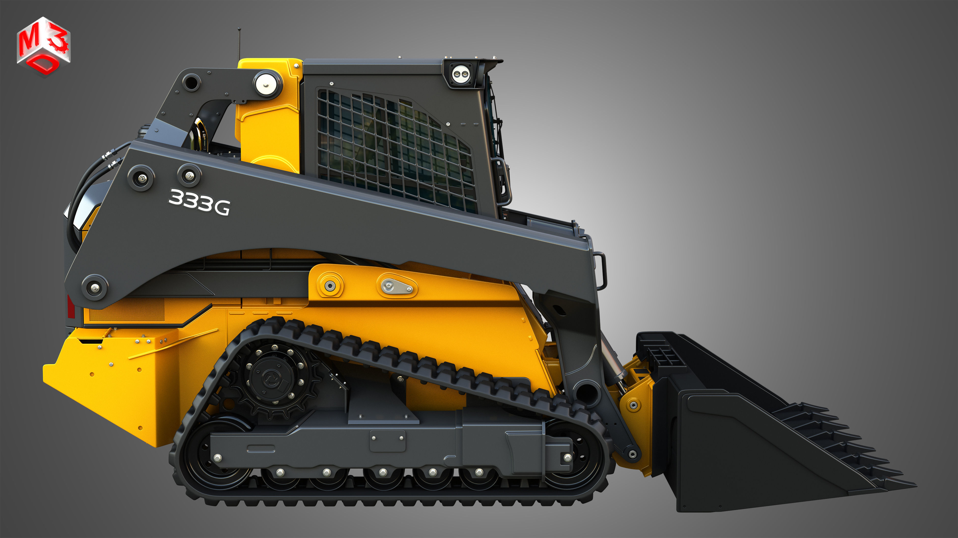 JD - 333G Compact Track Loader - Bucket 3D model | CGTrader