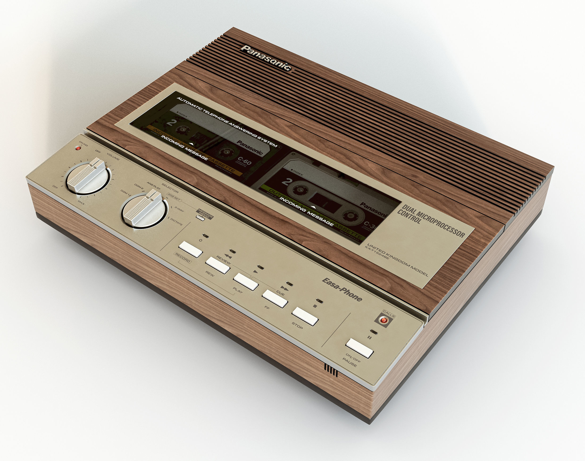 Vintage Panasonic Answering Machine 3D model | CGTrader