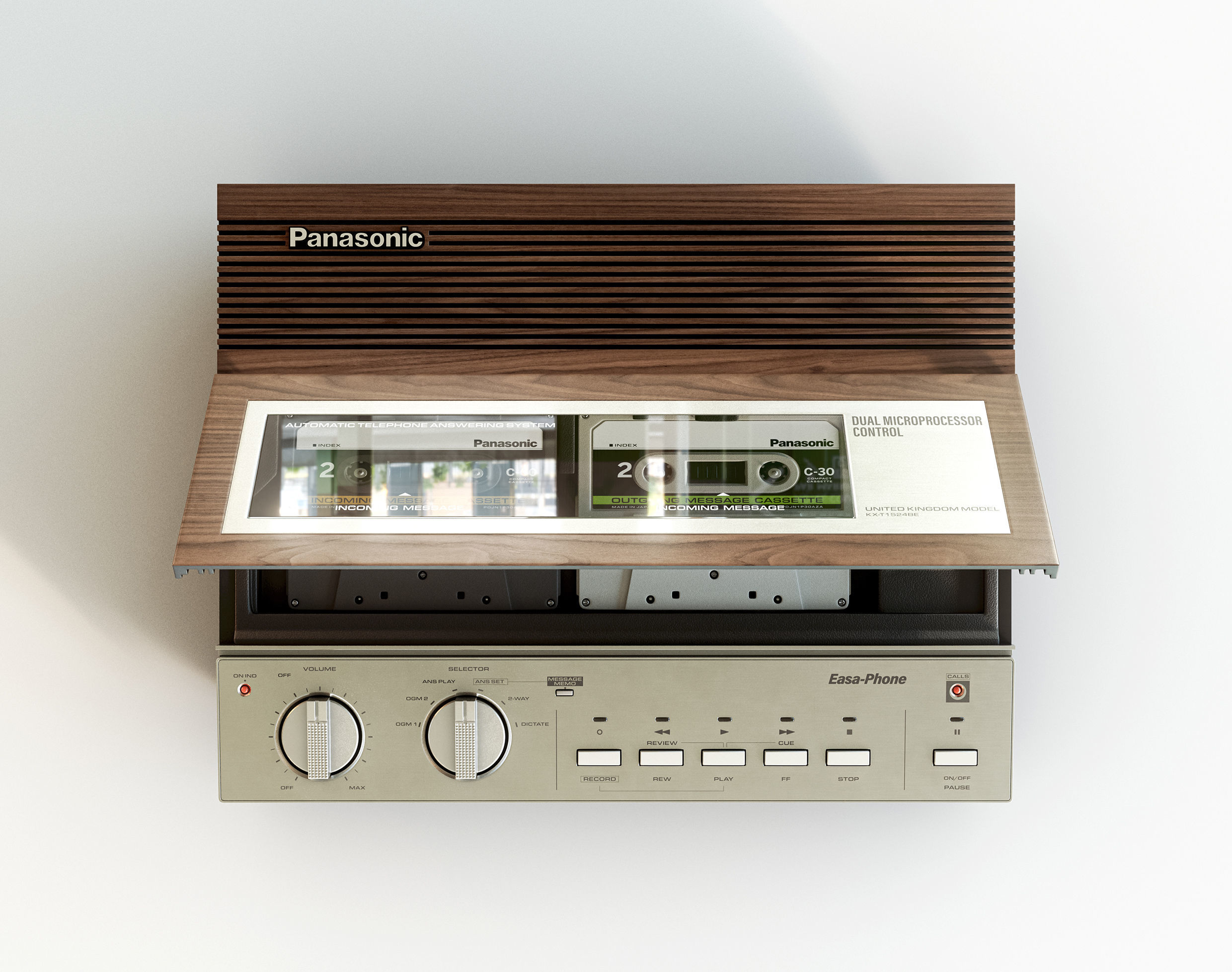Vintage Panasonic Answering Machine 3D model | CGTrader