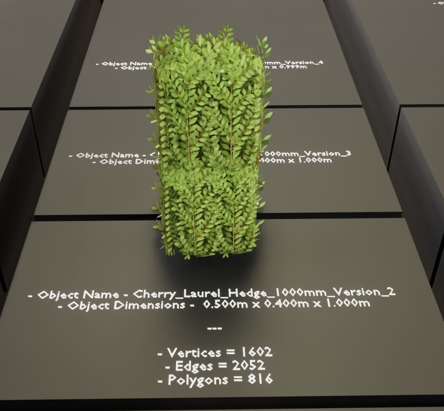 3D model Cherry Laurel Hedge Package VR / AR / low-poly | CGTrader