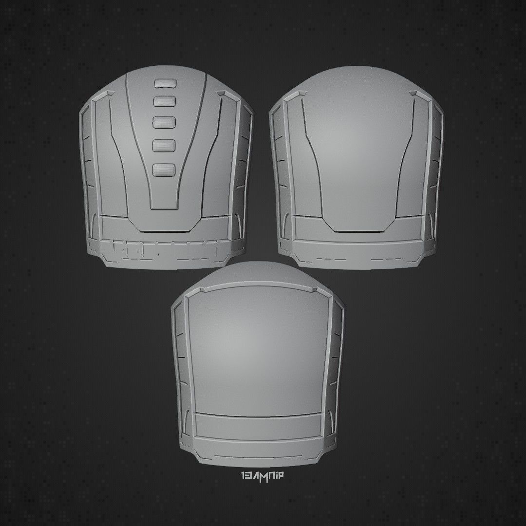 Custom Mandalorian Shoulder armor 3D model 3D printable | CGTrader
