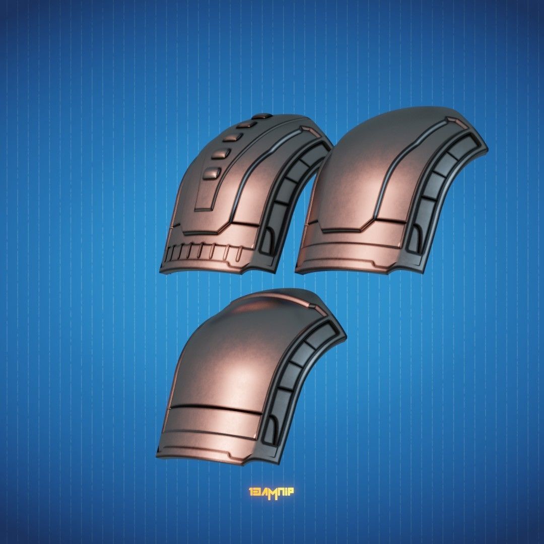 Custom Mandalorian Shoulder armor 3D model 3D printable | CGTrader
