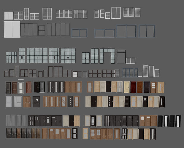 Doors and windows Collection 3D model | CGTrader