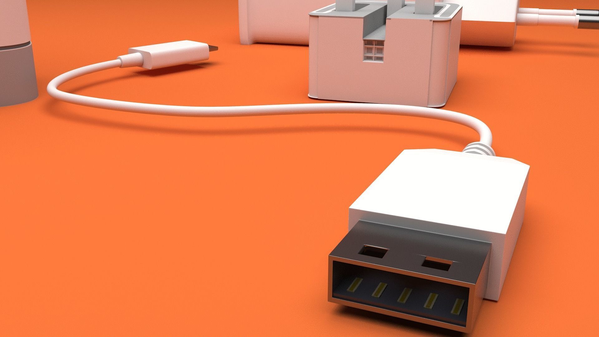 Mobile Charger Adapters 3D model | CGTrader