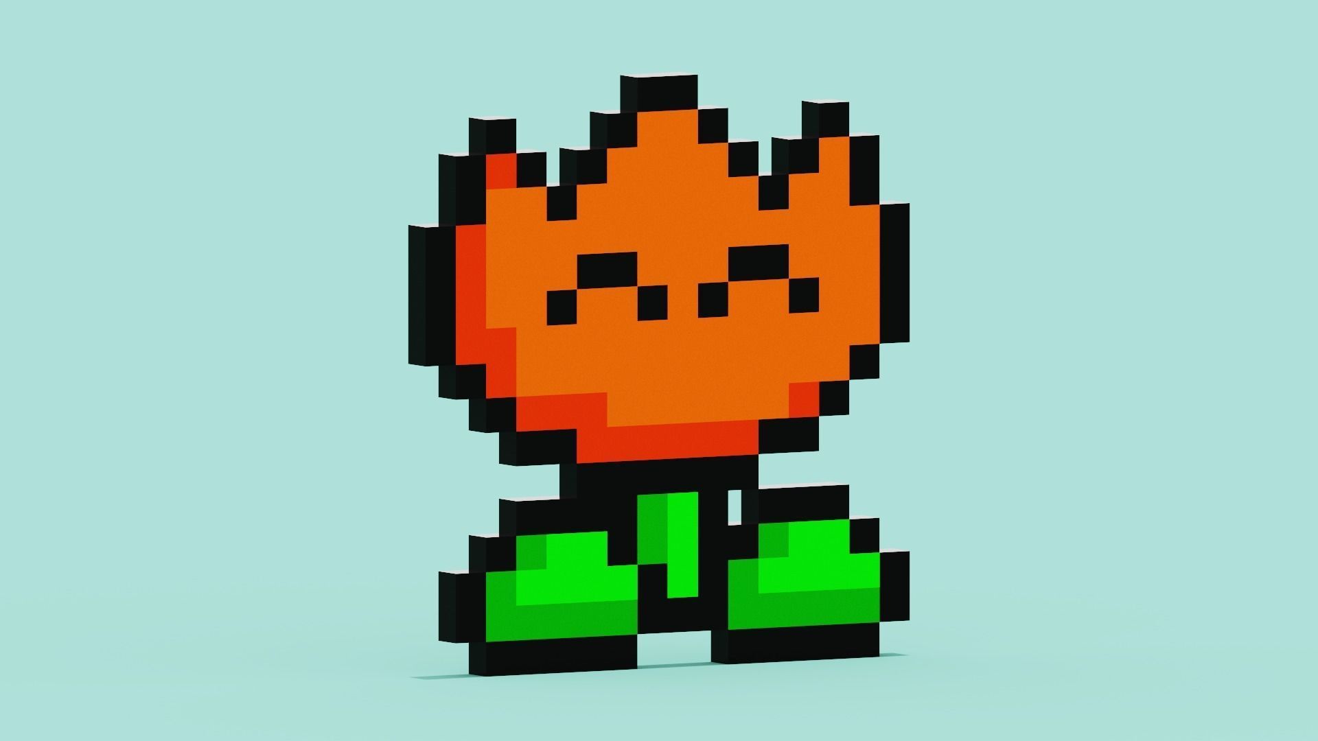 3D model Mario Fire Flower VR / AR / low-poly | CGTrader