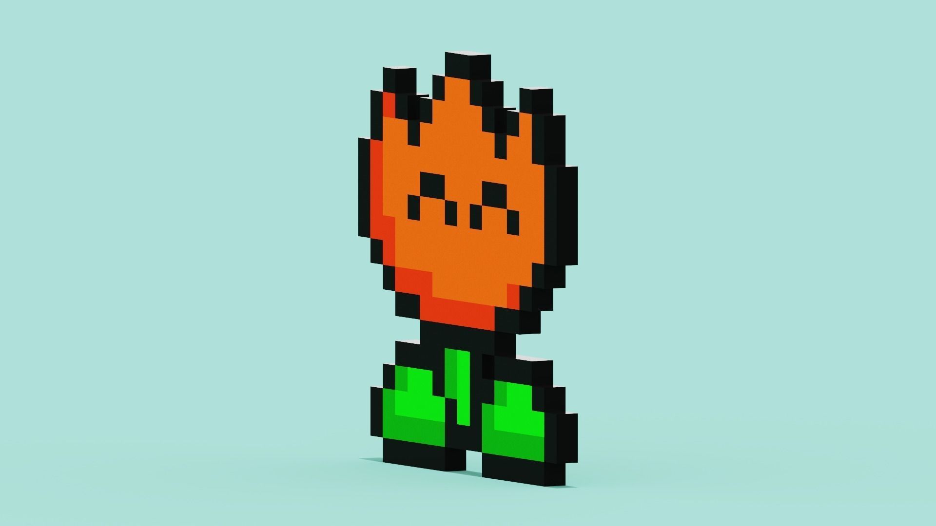 3D model Mario Fire Flower VR / AR / low-poly | CGTrader