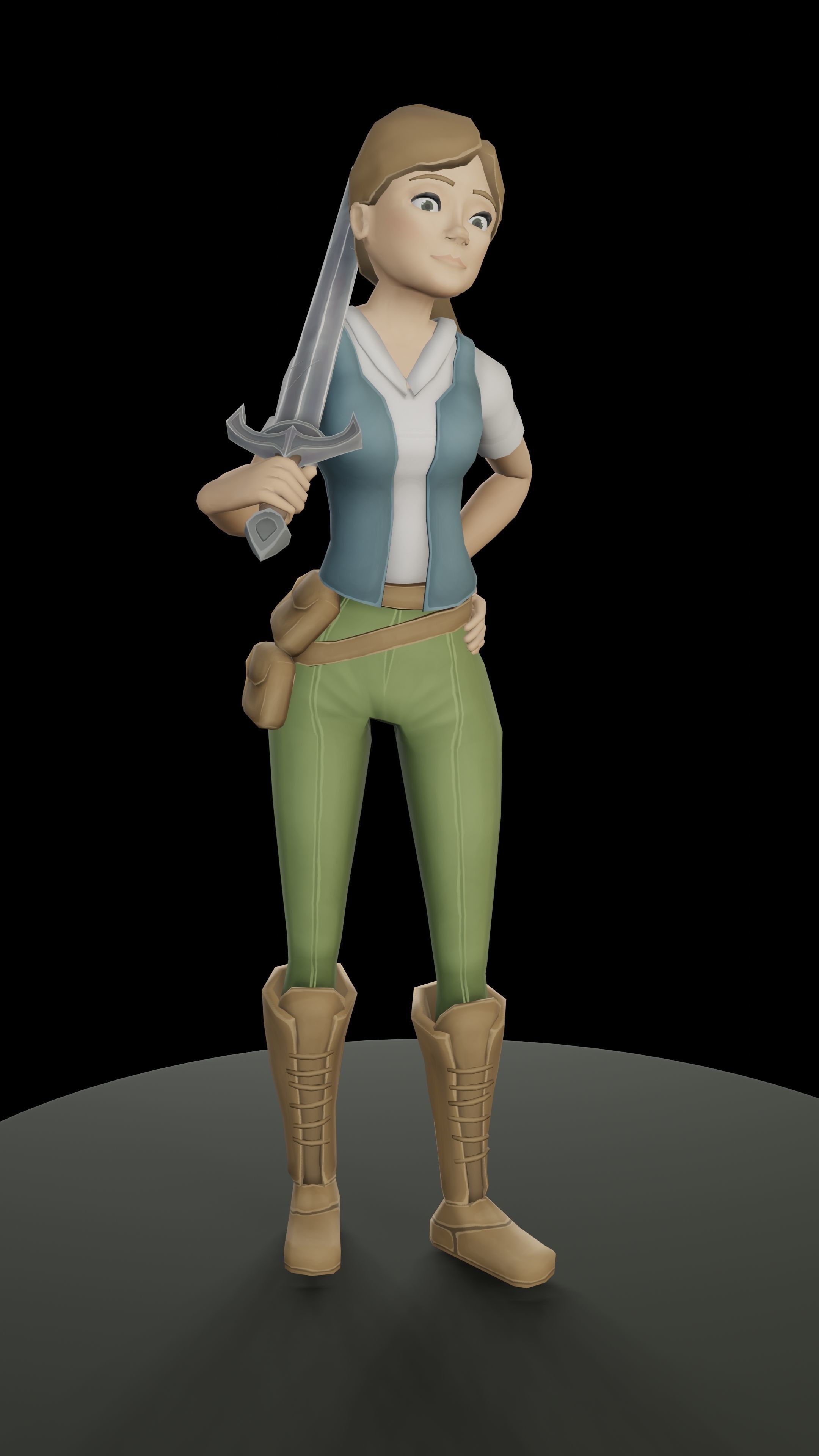 3D model Stylized Female Character VR / AR / low-poly | CGTrader
