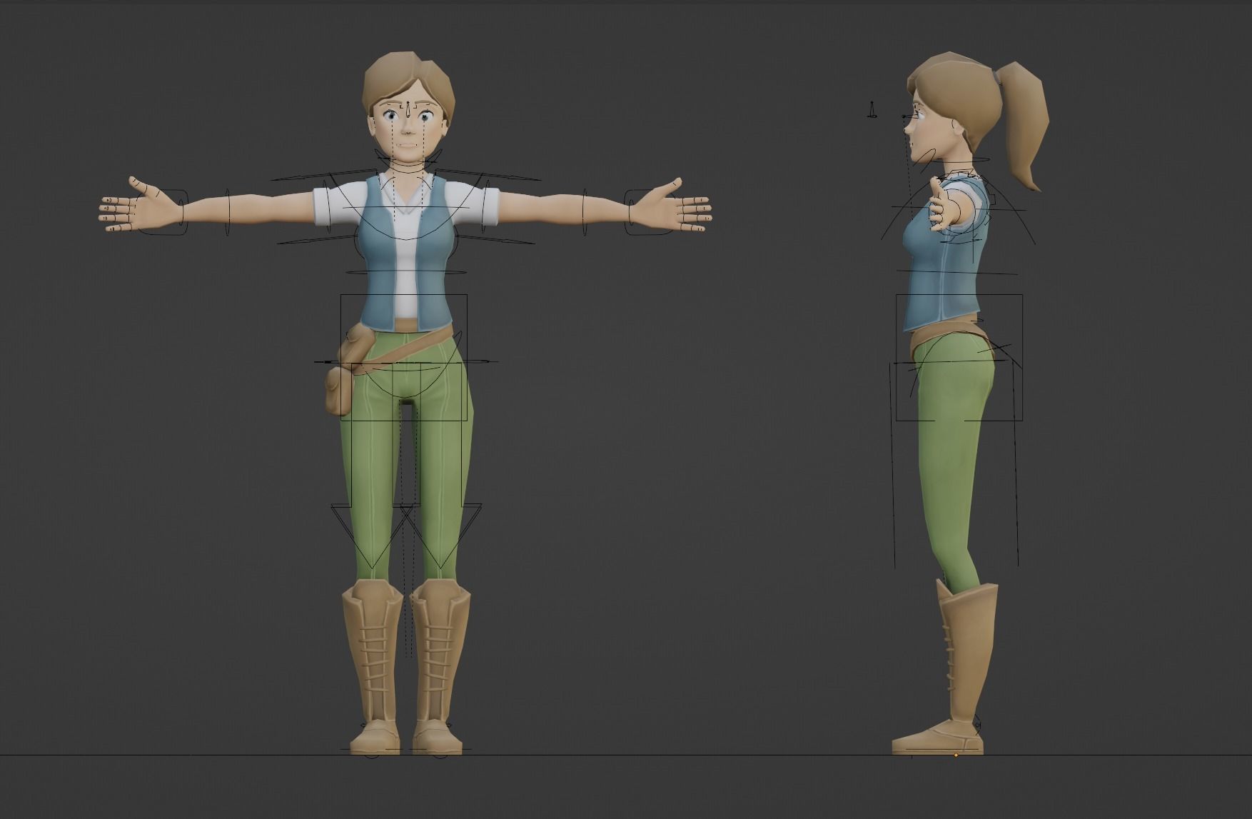 3D model Stylized Female Character VR / AR / low-poly | CGTrader