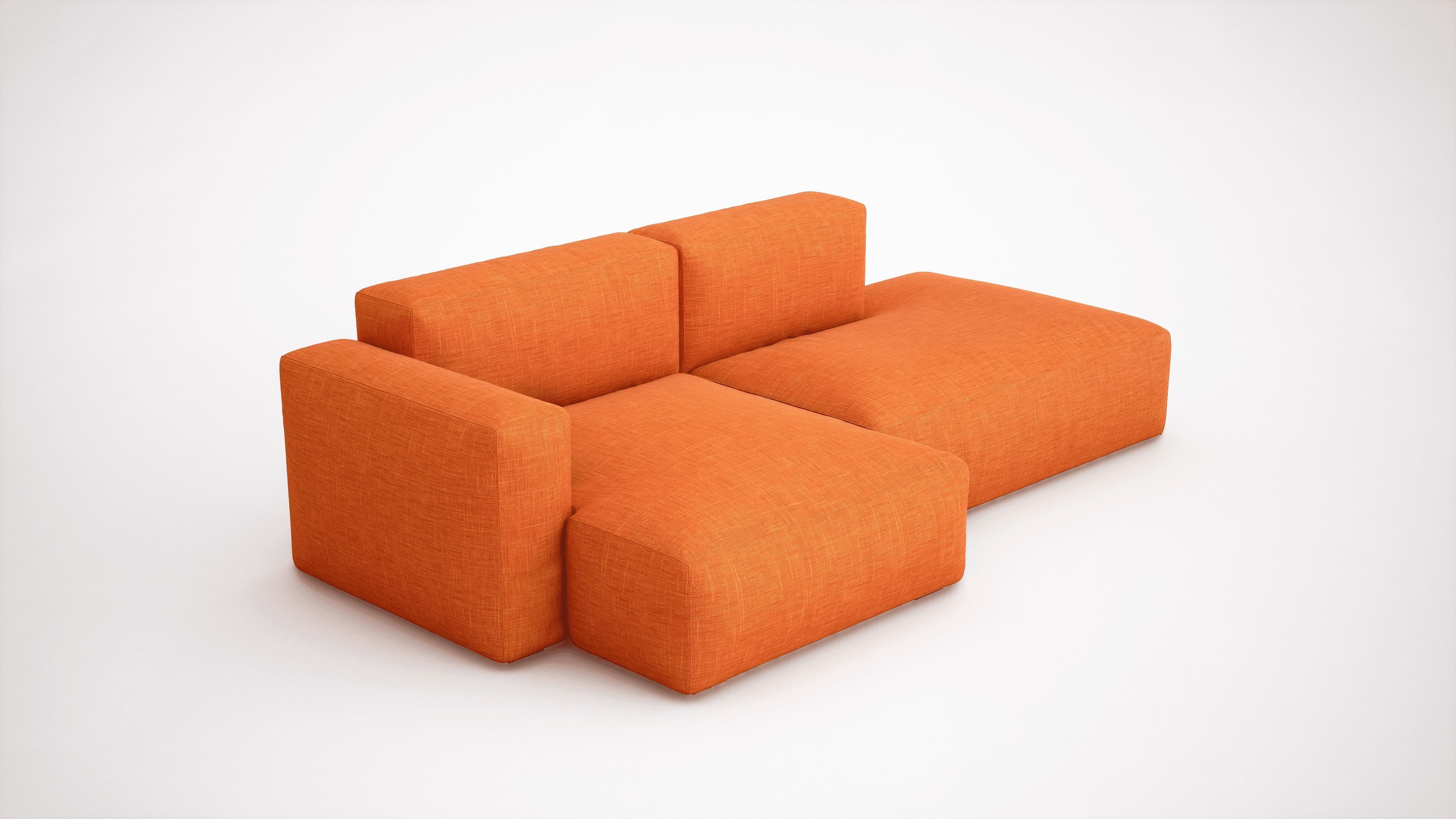 3D model Mags Soft Low Sectional - Chaise sofa VR / AR / low-poly ...