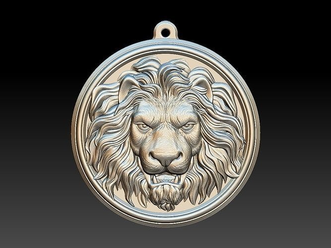 HM Lion Keychain 01 3D model 3D printable | CGTrader