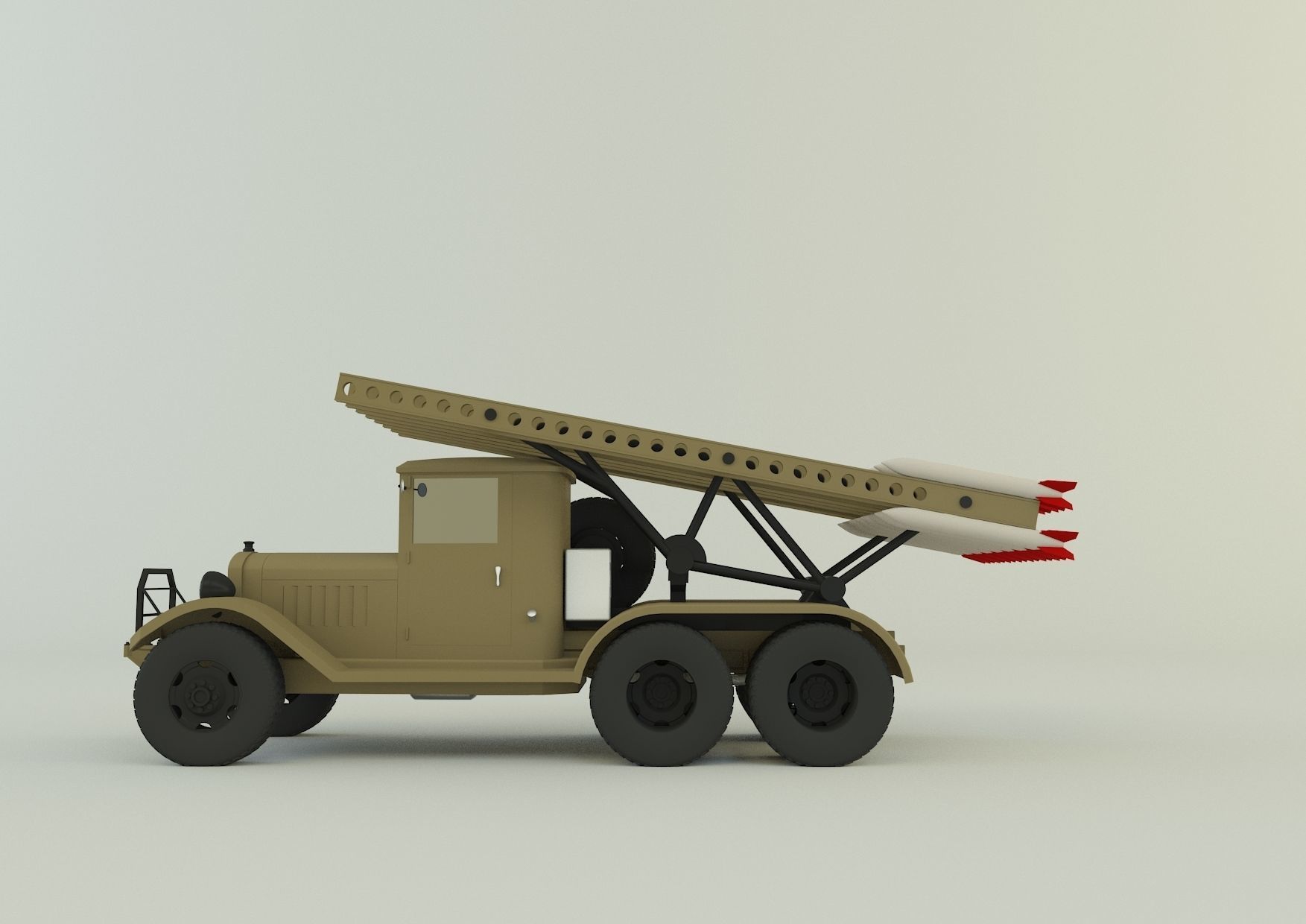 Katyusha rocket launcher vehicle 3D model | CGTrader