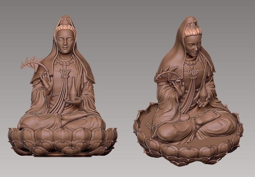 Lady Budha 3D Model 3D model 3D printable | CGTrader