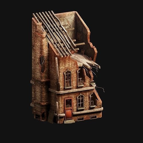 3D model Realistic old building 3d model VR / AR / low-poly | CGTrader