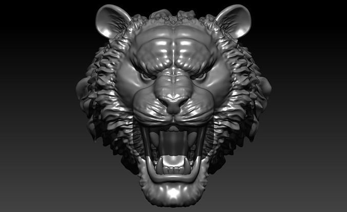 Tiger Face 3D Model 3D model 3D printable | CGTrader
