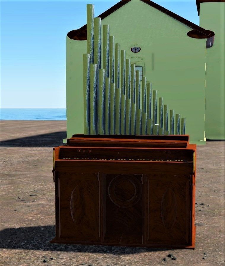 1865 pipe church organ free 3D model | CGTrader